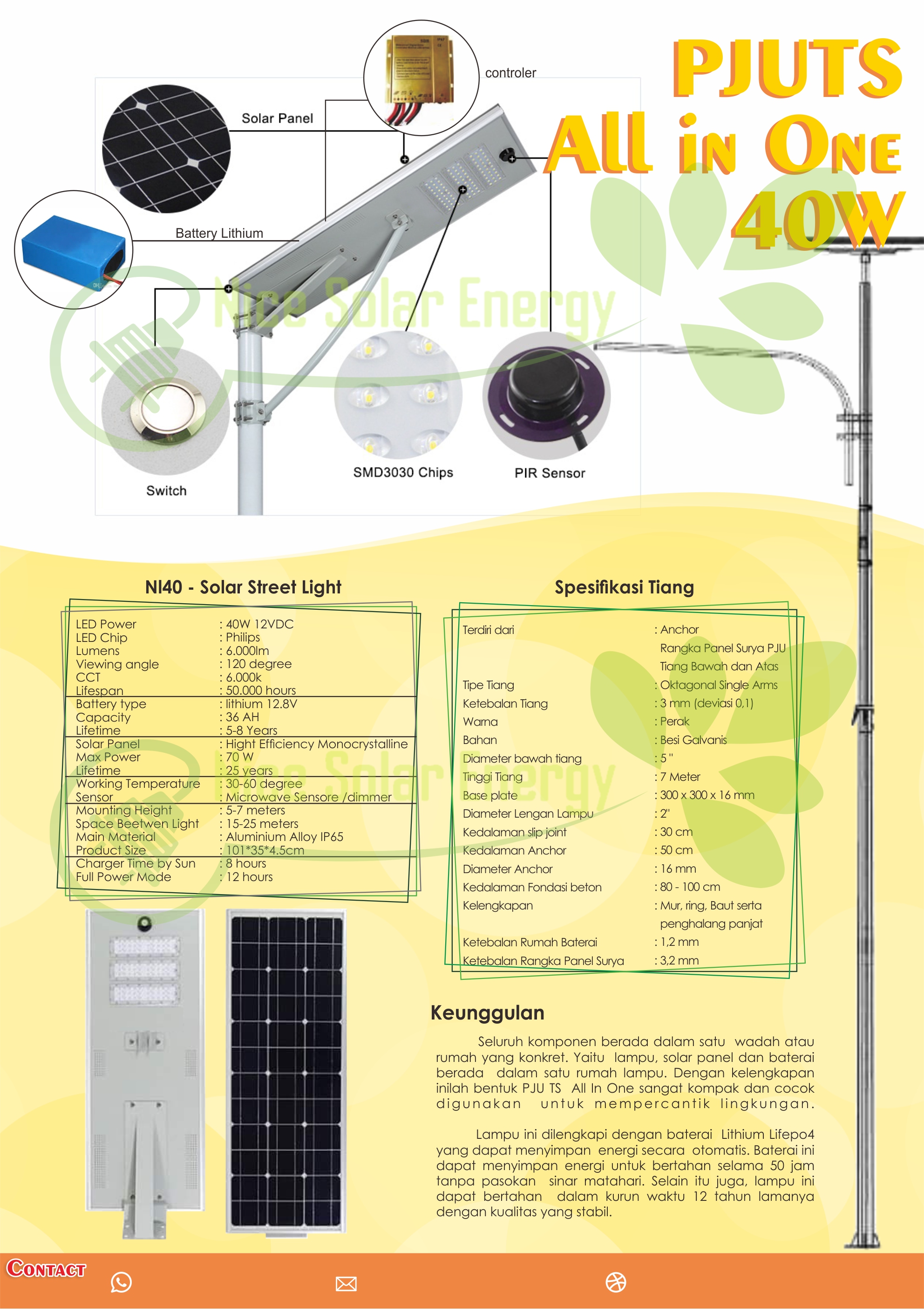 PJU TS All in One 60W – CV. NICE